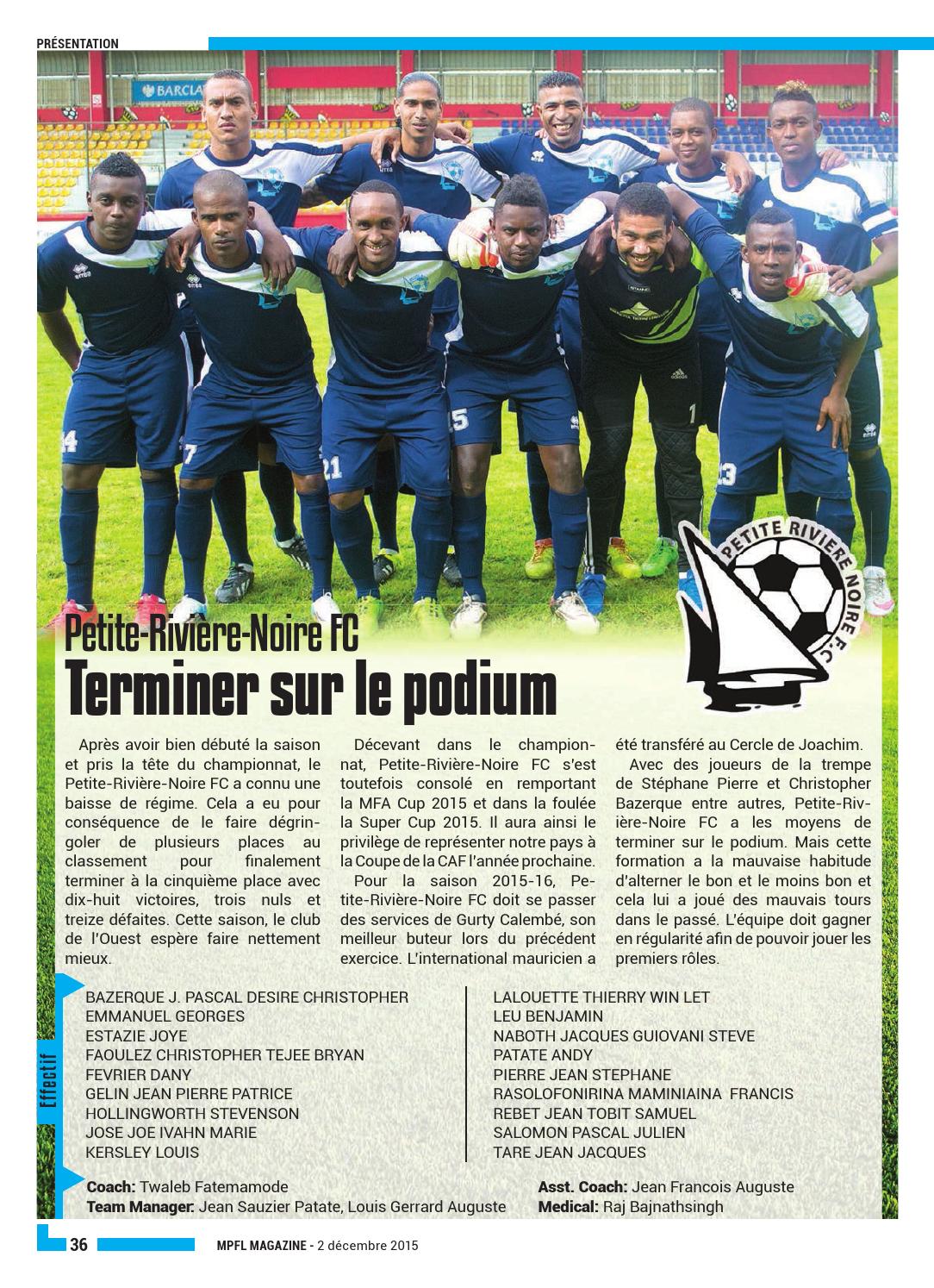 mpfl.mu - MPFL Magazine No.1 by Mauritius Professional Football League ...