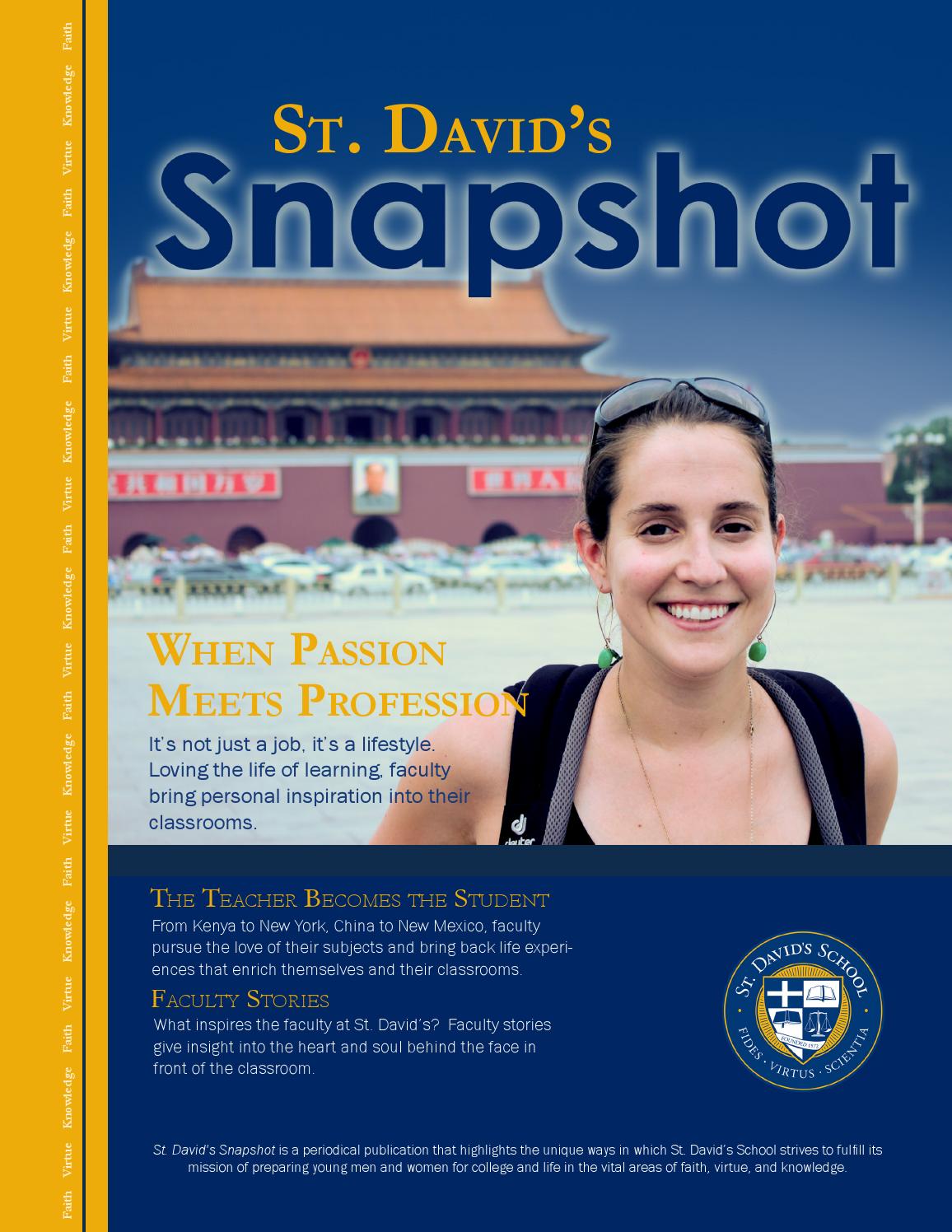 When Passion Meets Profession by St. David's School - Issuu