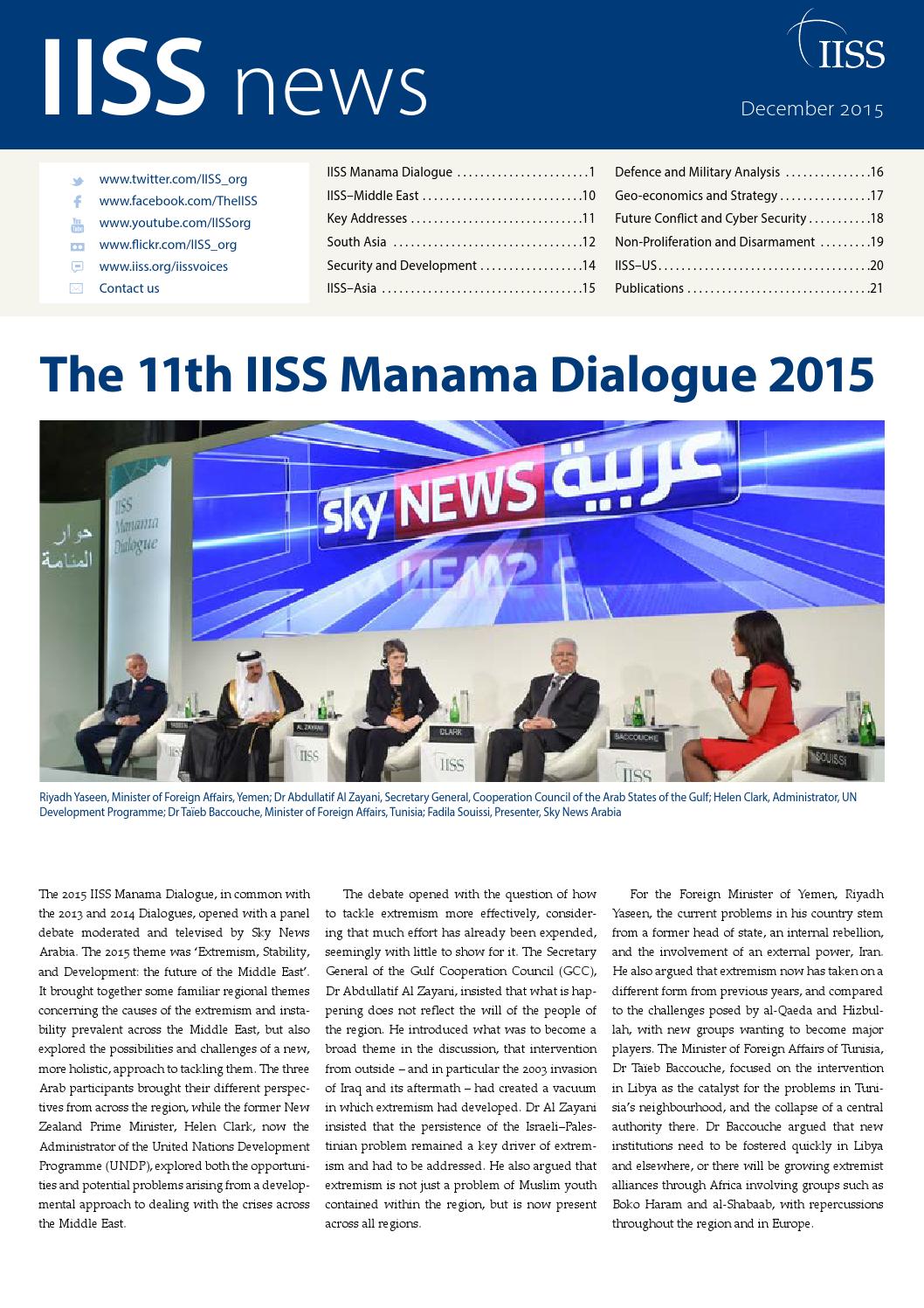 IISS Newsletter December 2015 by International Institute for Strategic ...