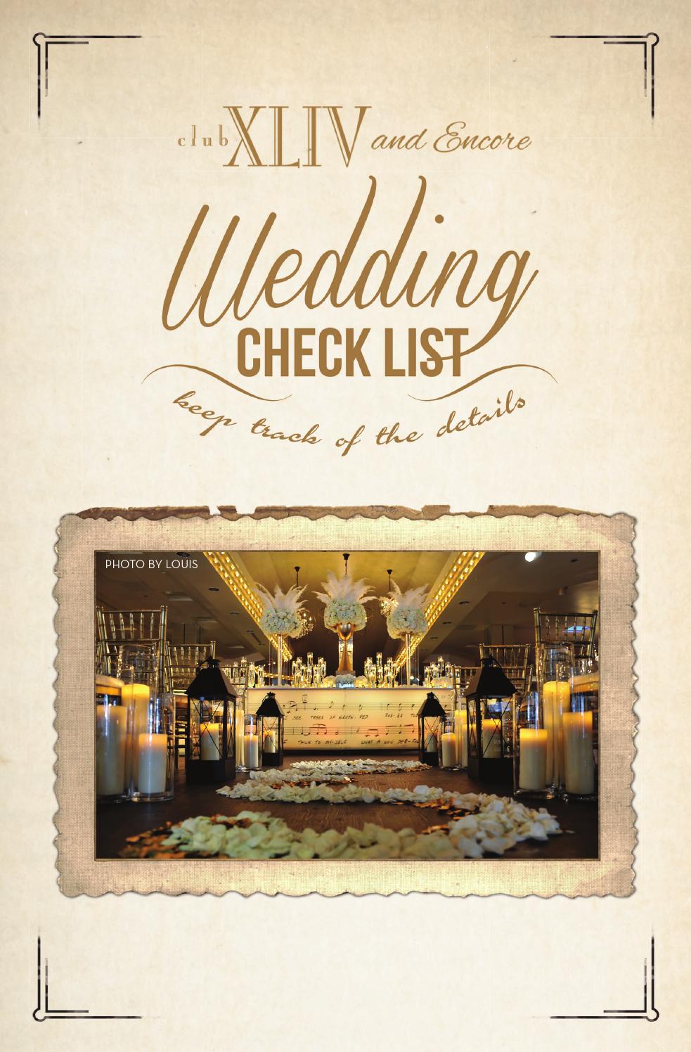 Wedding checklist final(1) digital by Mark Waguespack - Issuu