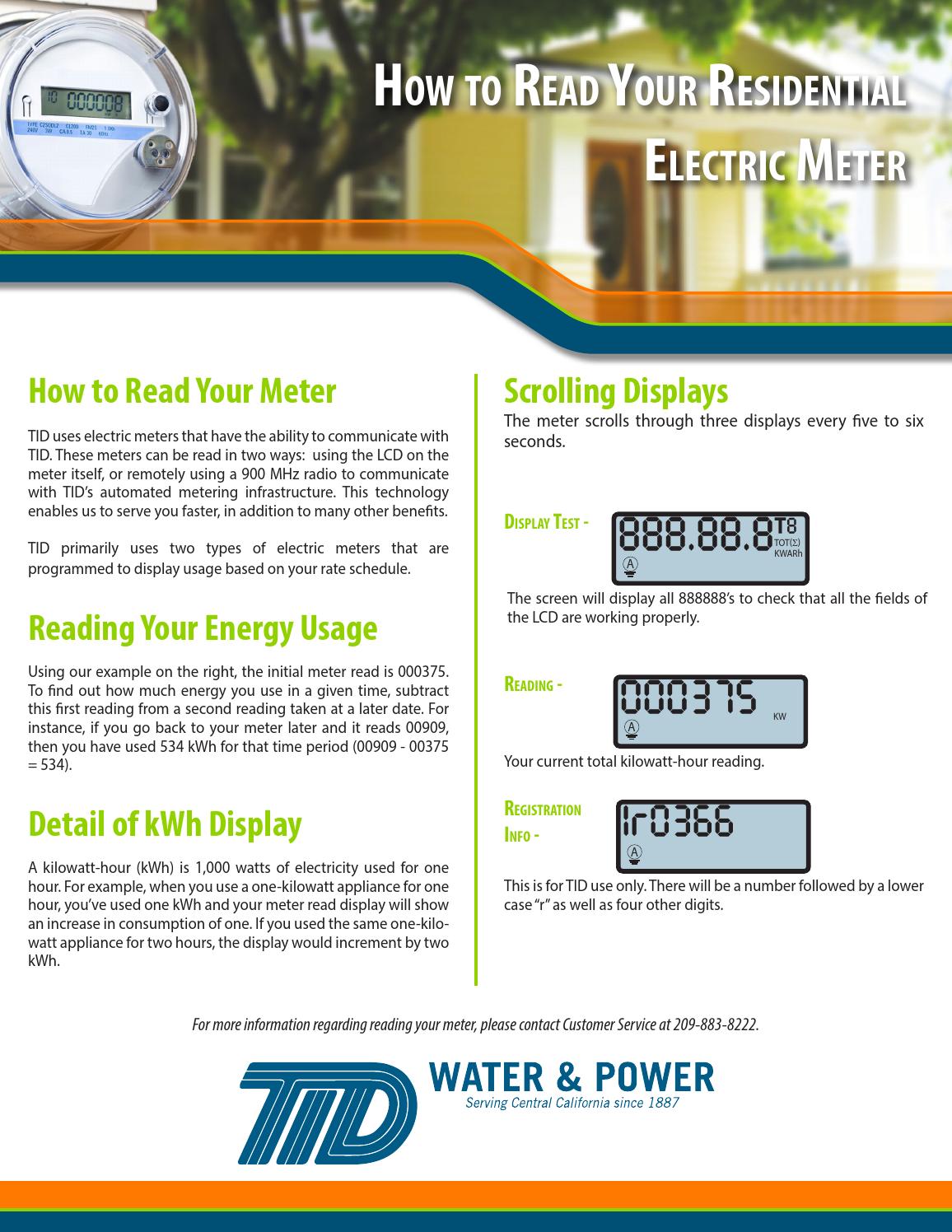 How to read your residential meter online version by Turlock Irrigation ...
