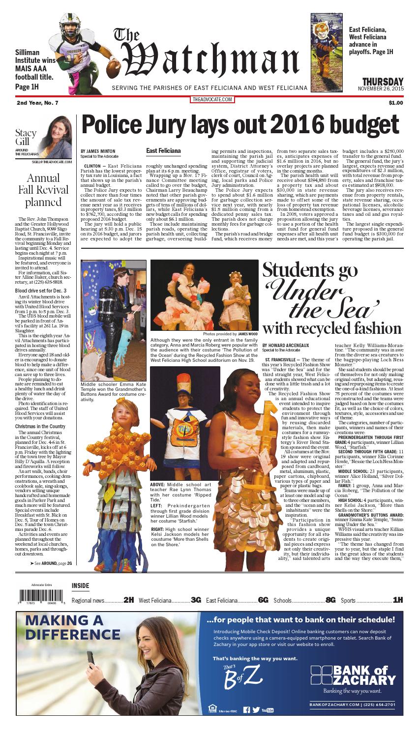 The Watchman 11-26-2015 by The Advocate - Issuu