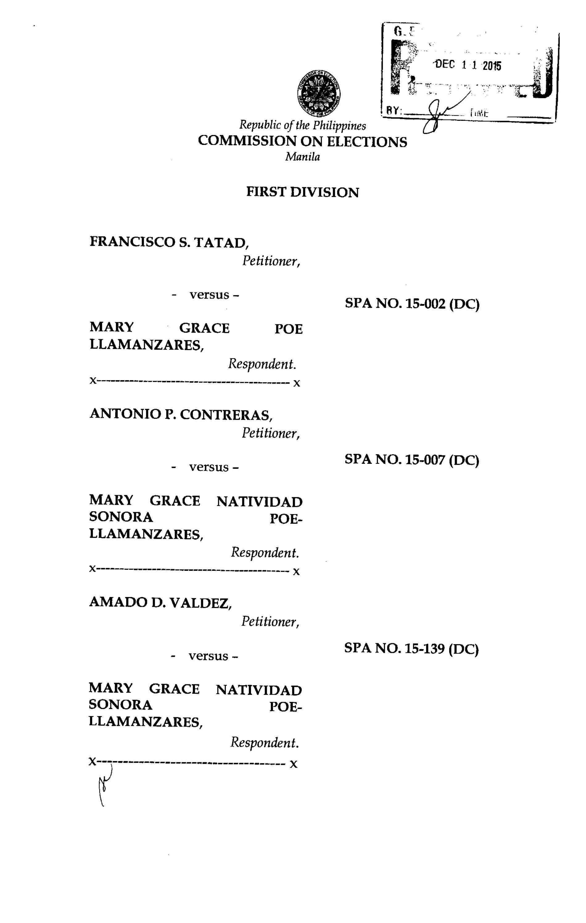 POE-LLAMANZARES - OMNIBUS RESOLUTION 12.11.15 (First Division) by ...