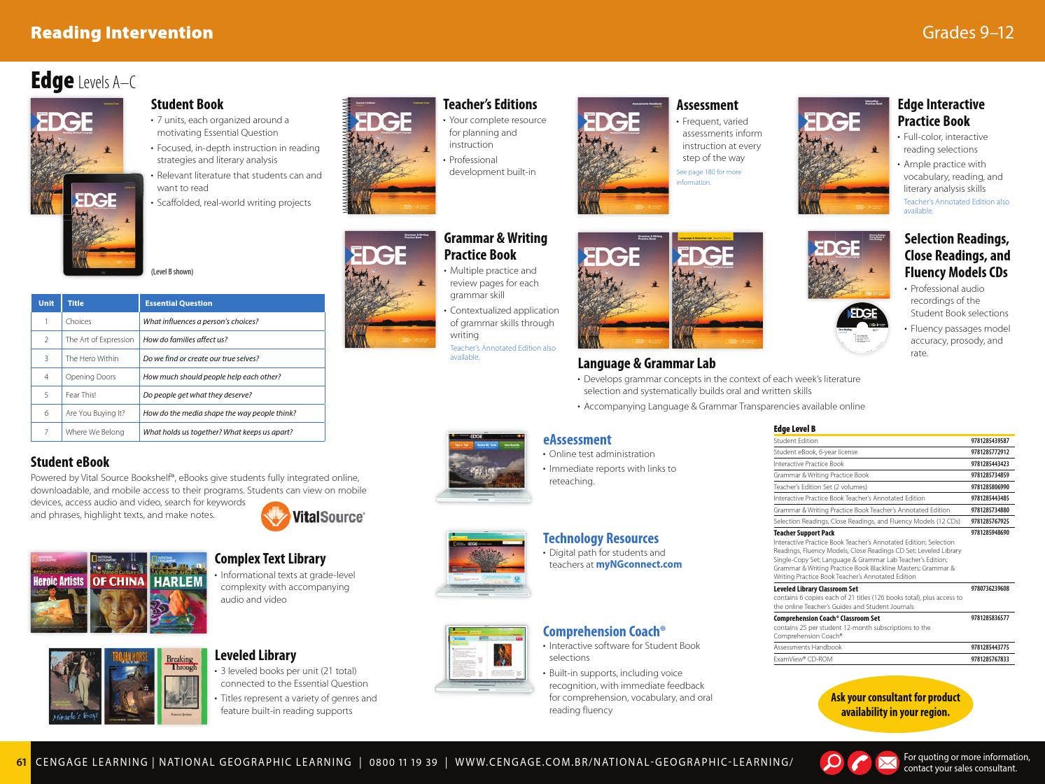 Cengage Learning | National Geographic Learning PreK-12 Catalog 2015-16 ...