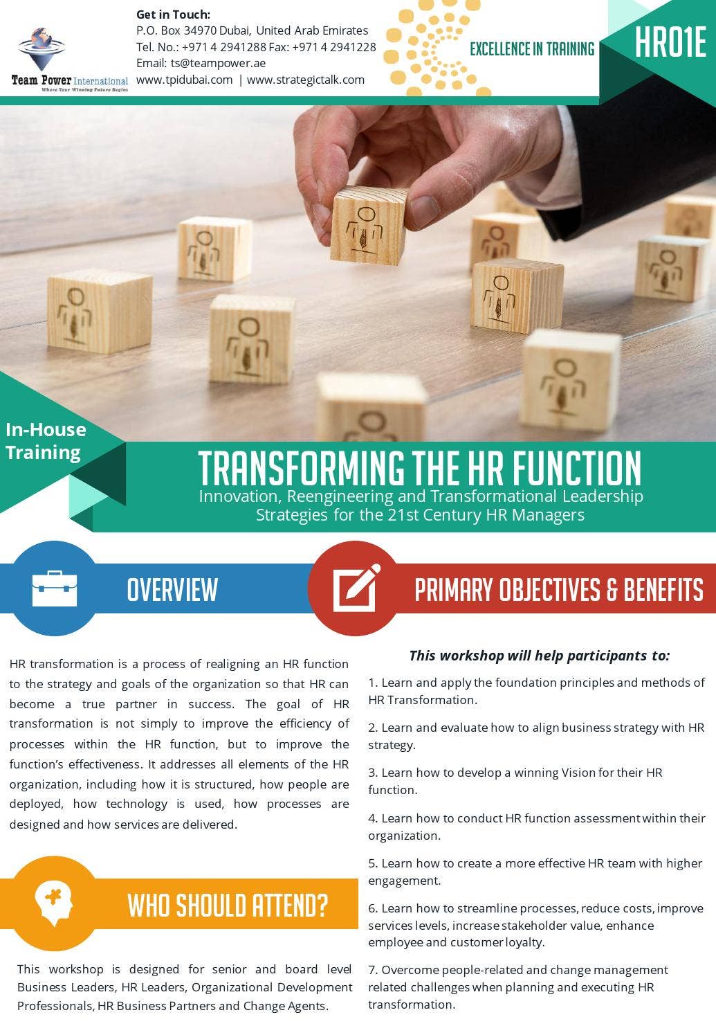 Transforming the HR Function In-house Training by Team Power ...