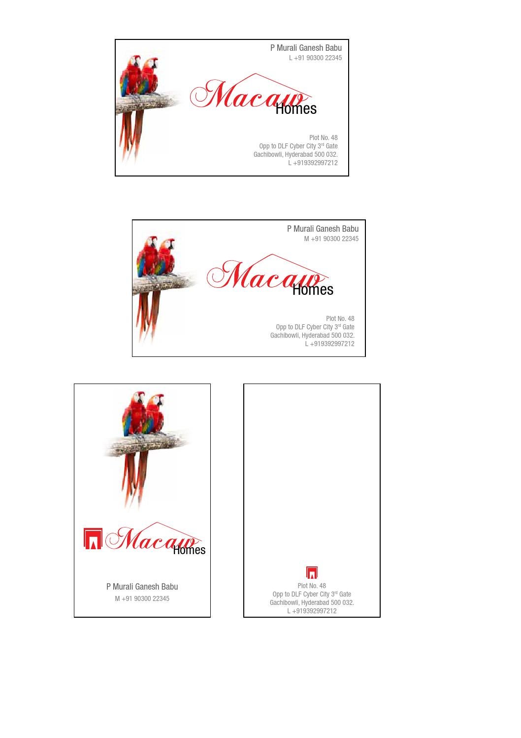 Macaw homes by Shibu Sam - Issuu