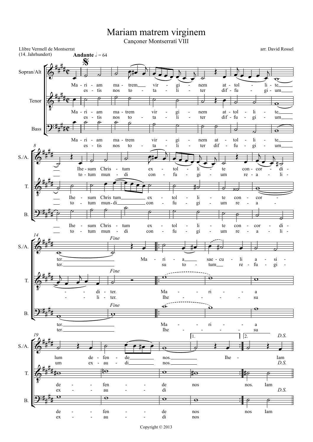 Mariam matrem virginem, op. 16/8 by naoero - Issuu