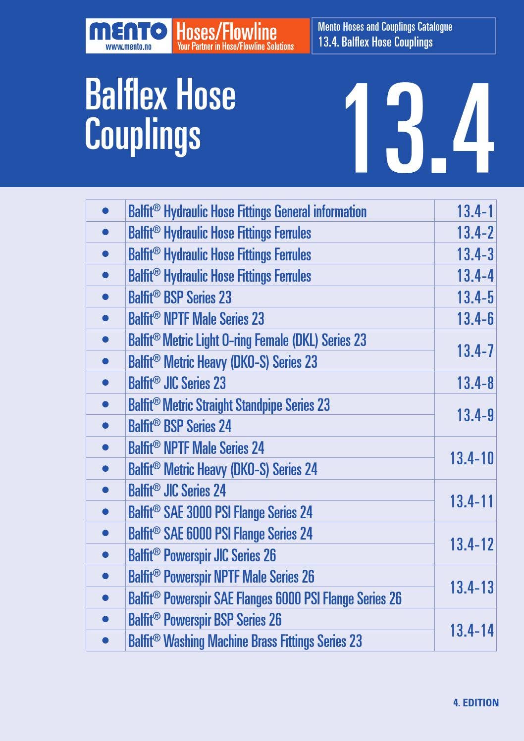 13 4 mento hoses and couplings 30 09 2015 balflex hose couplings low by ...