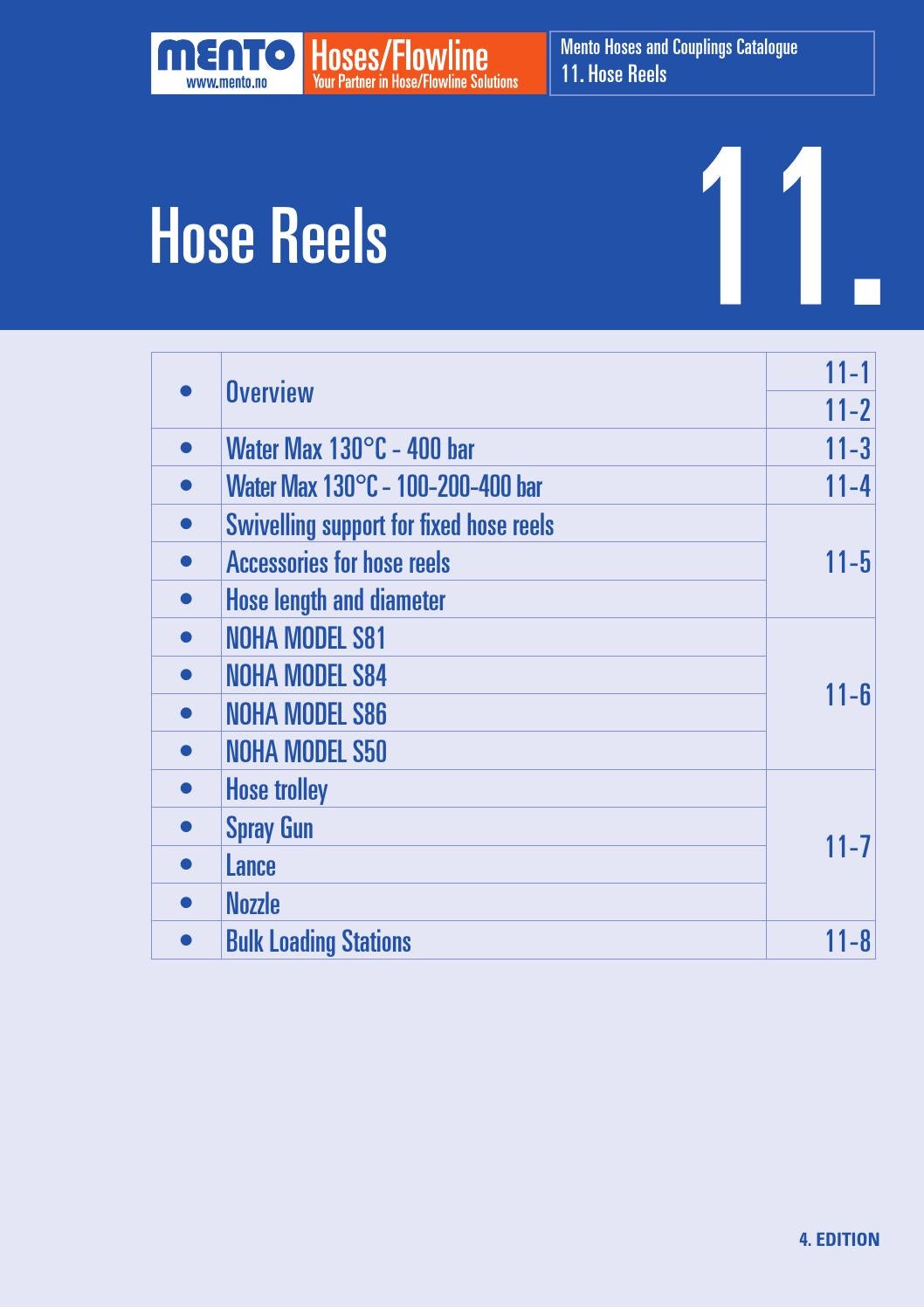 11 mento hoses and couplings 30 09 2015 hose reels low by Mento-AS - Issuu