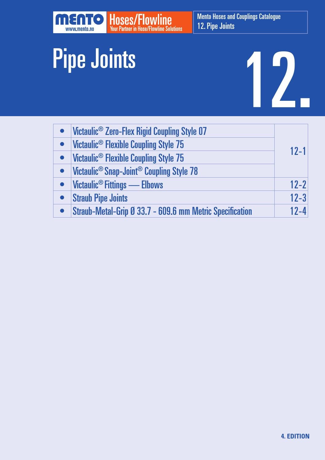 12 mento hoses and couplings 30 09 2015 pipe joints low by Mento-AS - Issuu
