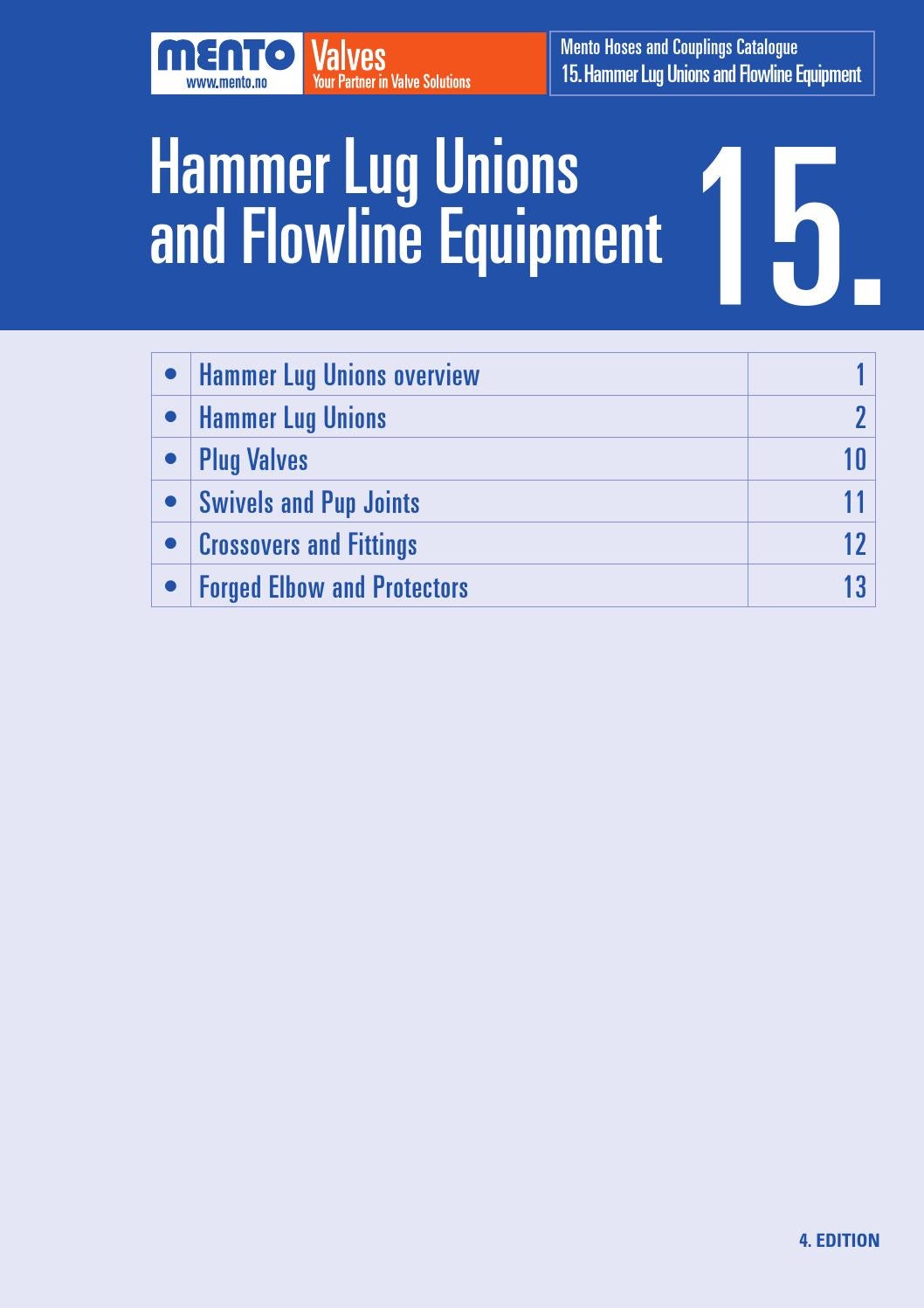 15 mento hoses and couplings 30 09 2015 hammer lug unions and flowline ...