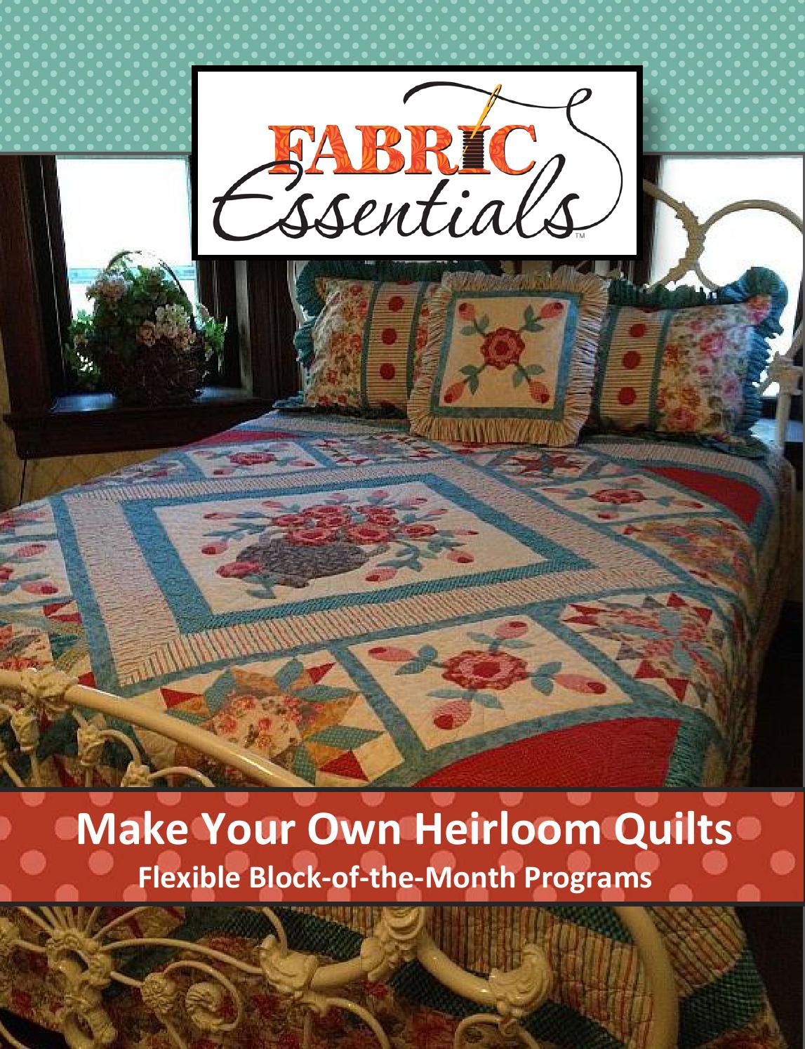 Fabric Essentials 2015 vol 1 - Make Your Own Heirloom Quilts! by Fabric ...