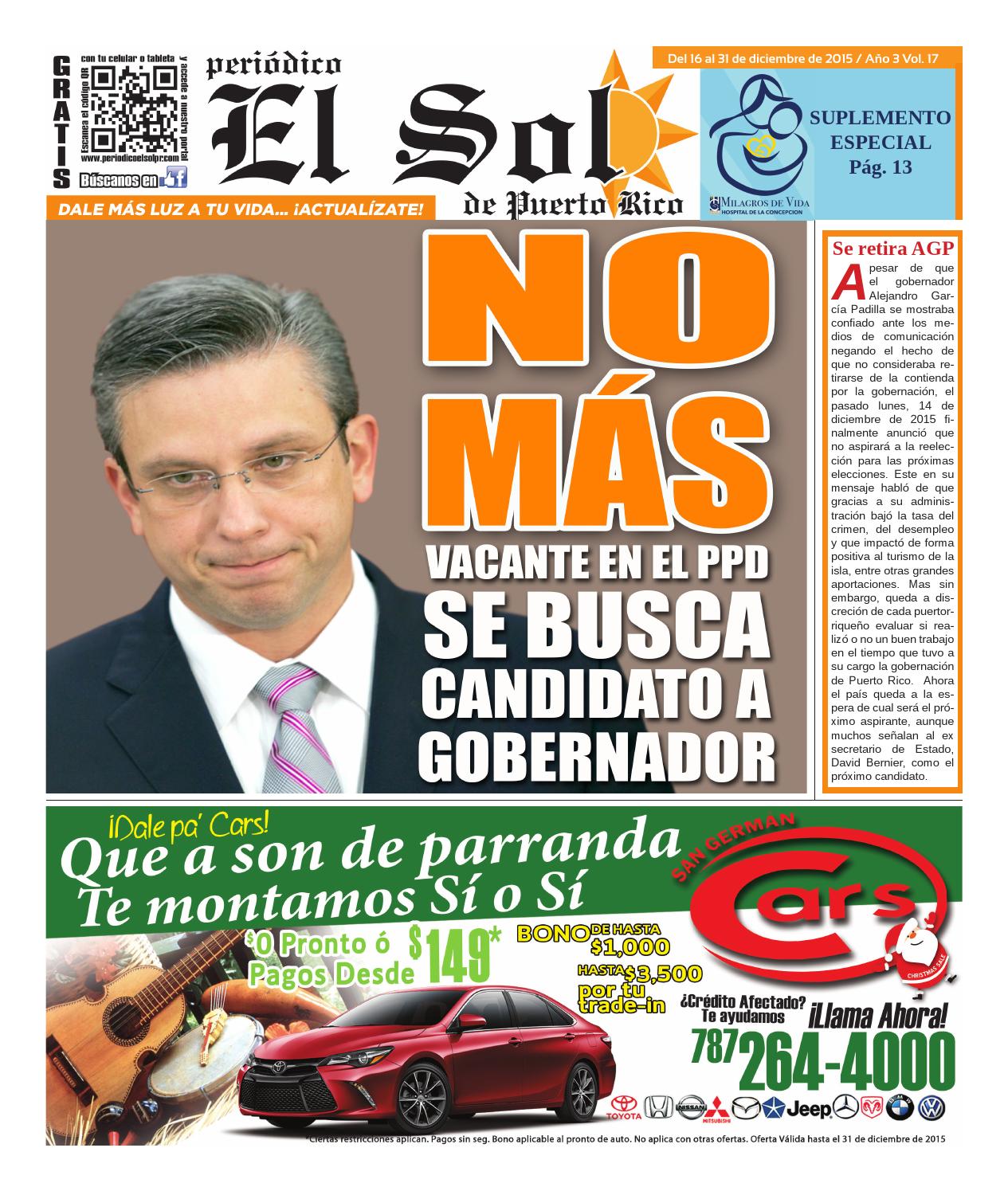 Periodico El Sol de PR - Diciembre 16-30 / 2015 by El Sol de PR - Issuu