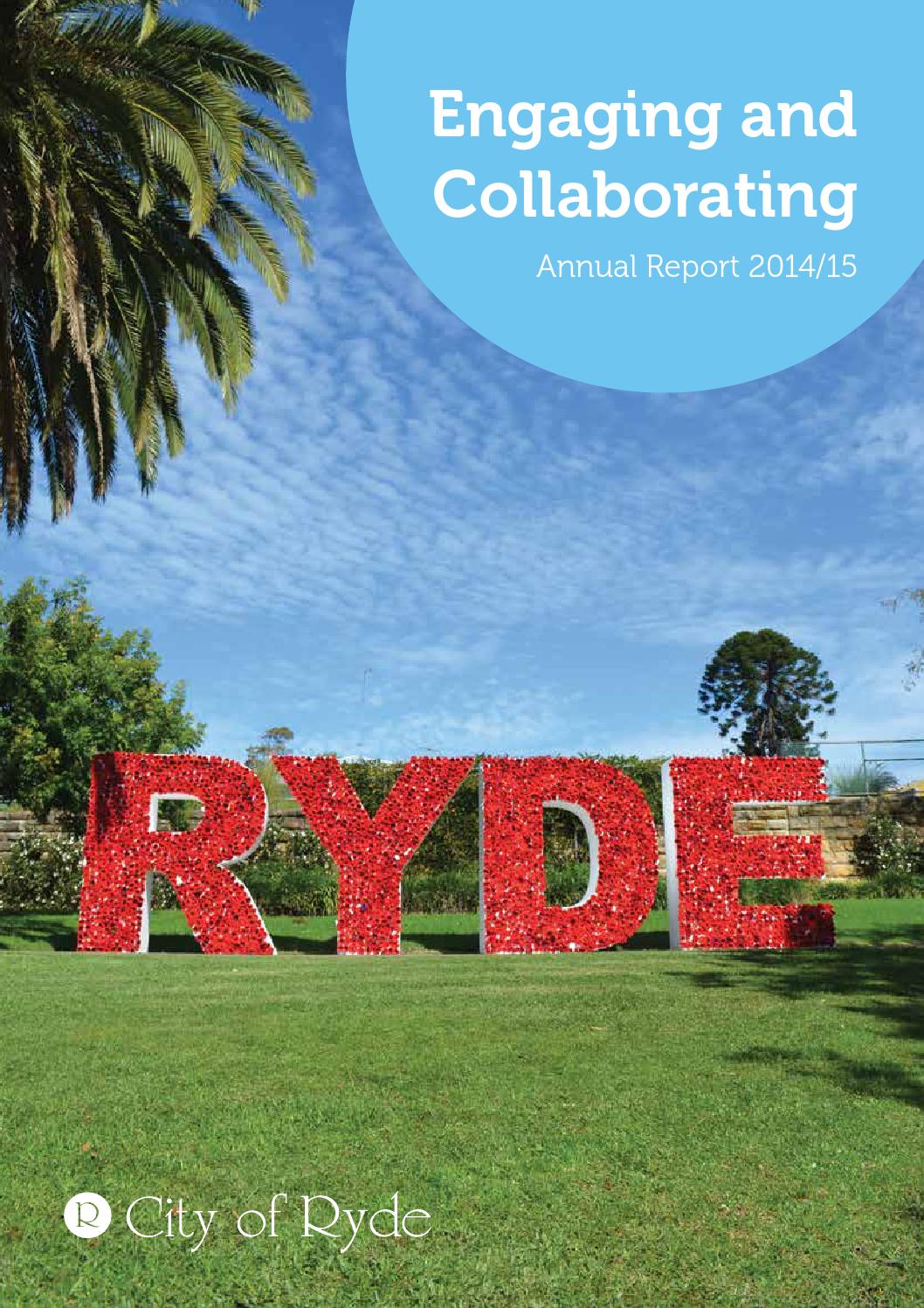 City of Ryde Annual Report 2014 2015 by City of Ryde - Issuu