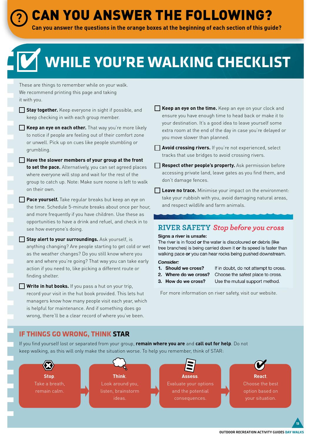 Day walks activity guide by New Zealand Mountain Safety Council - Issuu