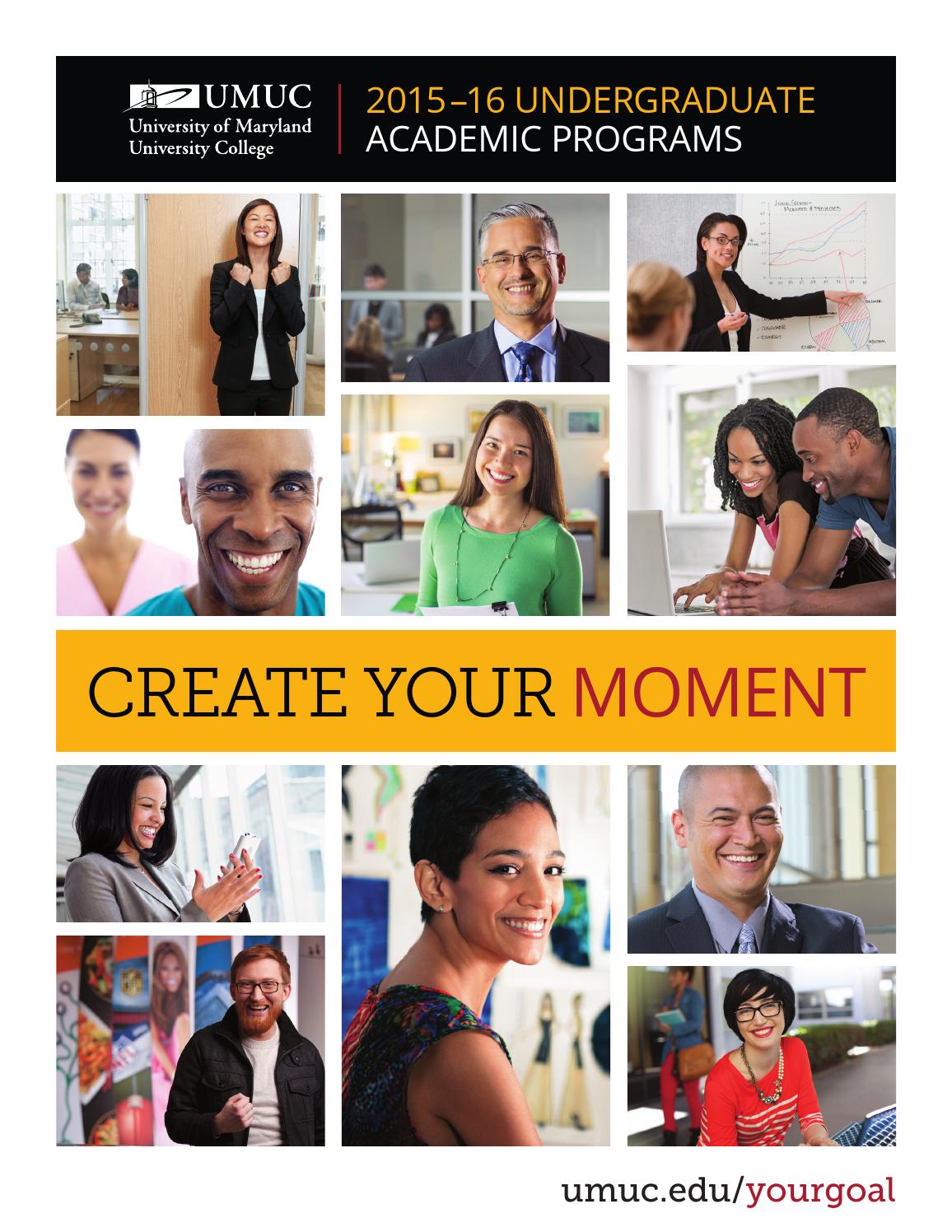 UMUC Undergraduate Academic Programs, 2015–16 by University of Maryland ...