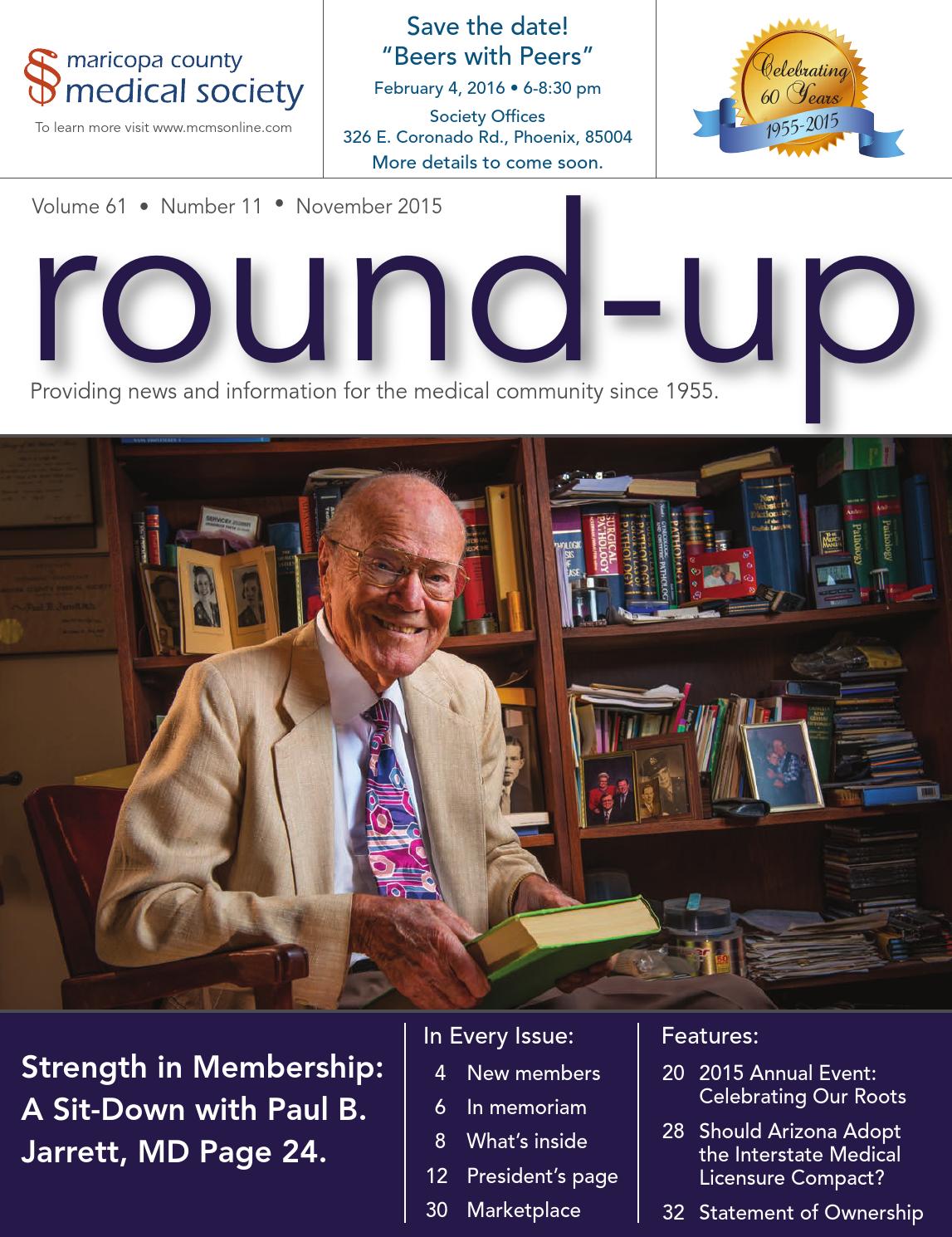 Round-up Magazine, November 2015. by Maricopa County Medical Society ...