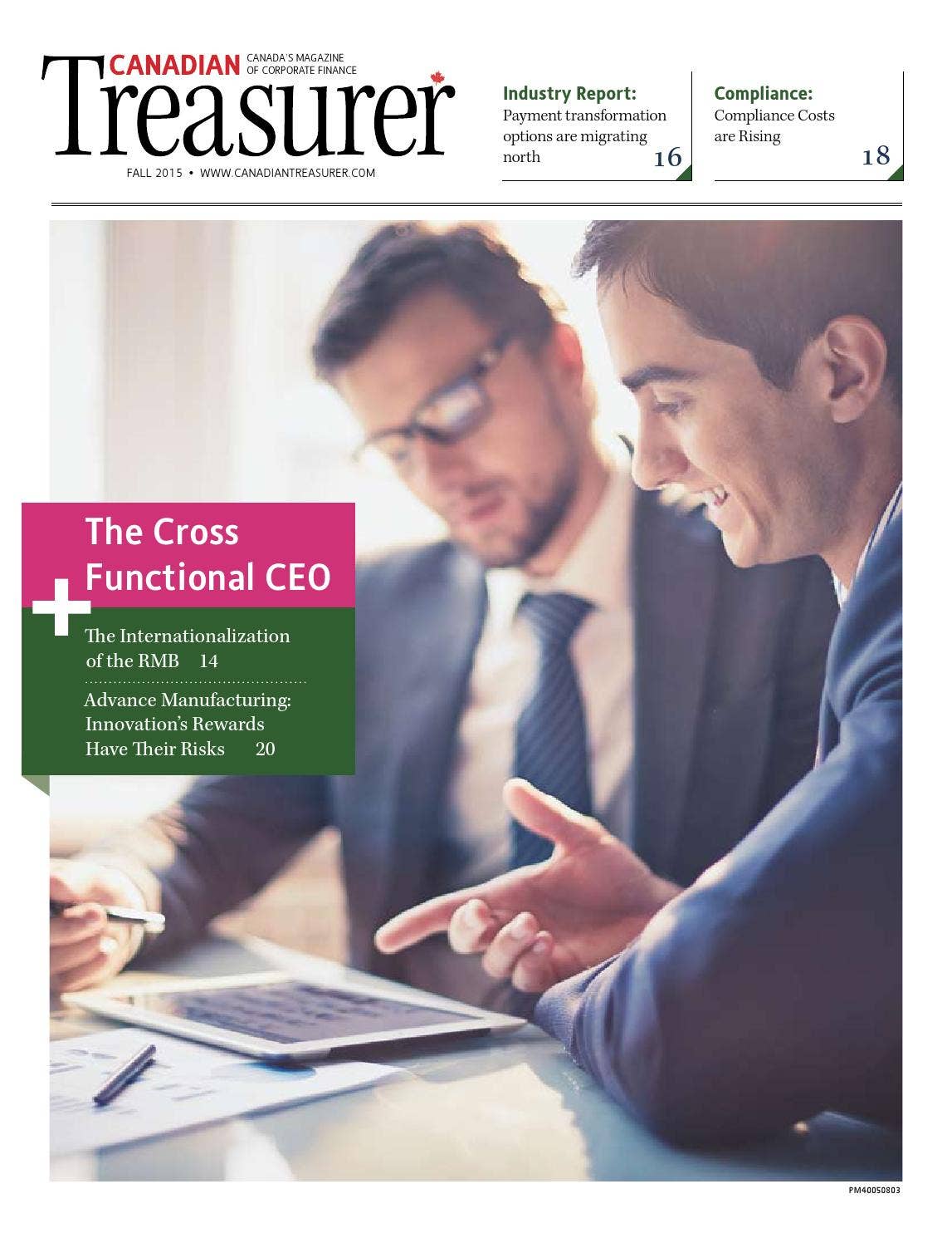 Canadian Treasurer Magazine Fall 2015 by Lloydmedia Inc - Issuu