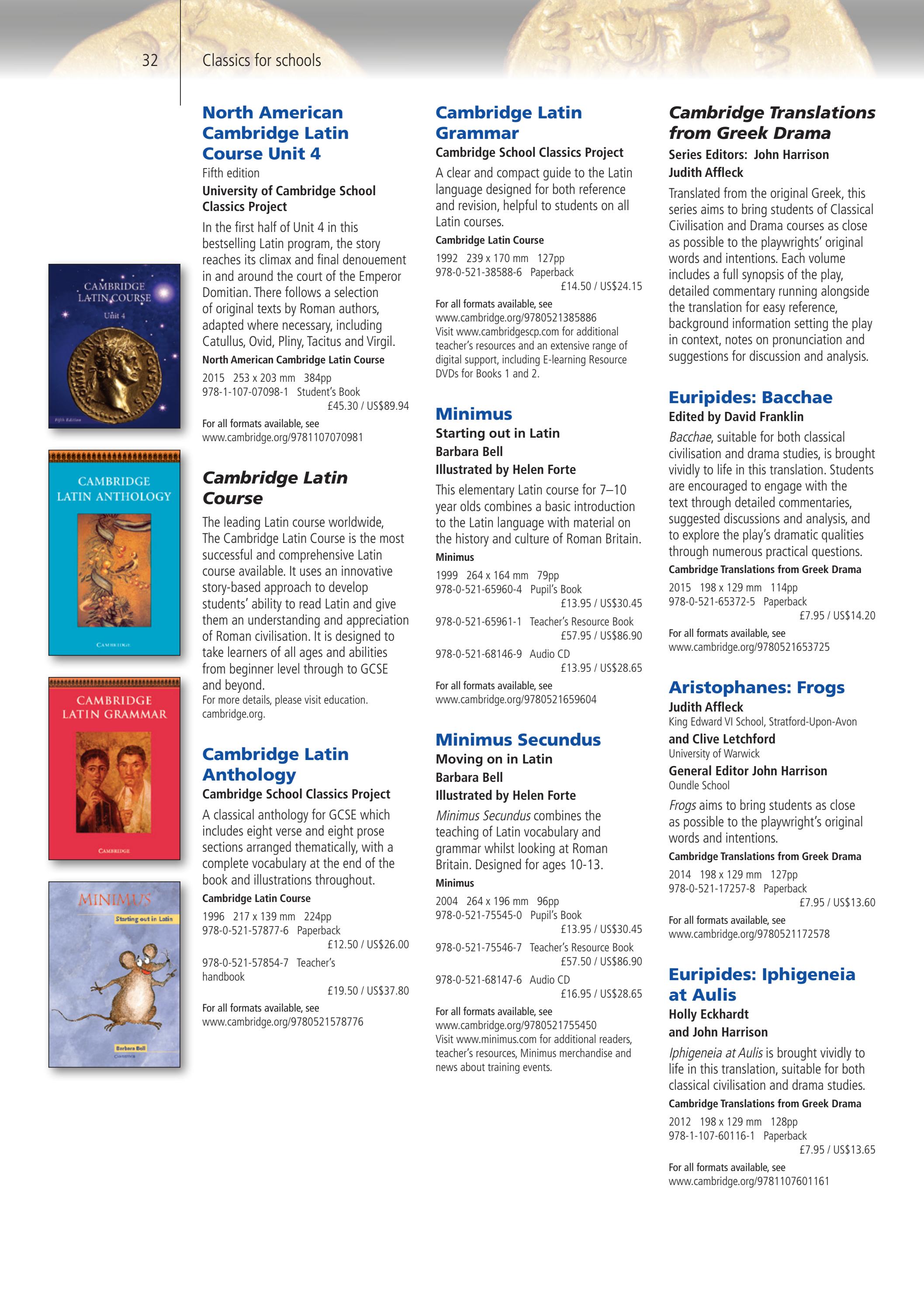 Classics Catalogue 2016 by Cambridge University Press - Issuu