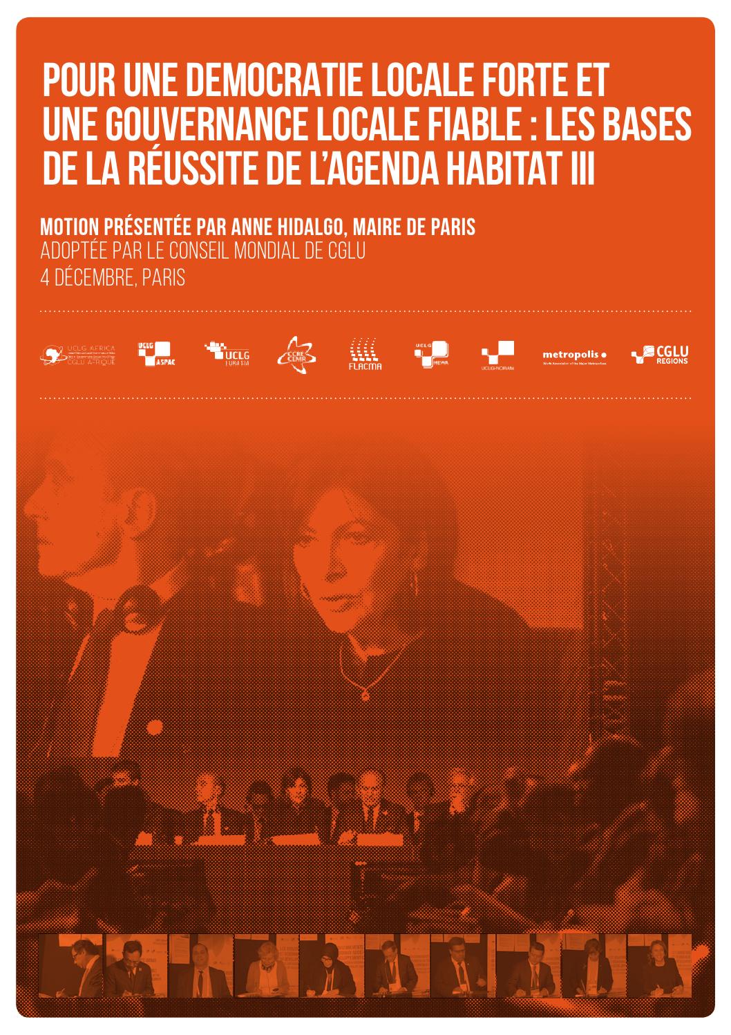 Pour une democratie locale forte et une gouvernance locale fiable by ...