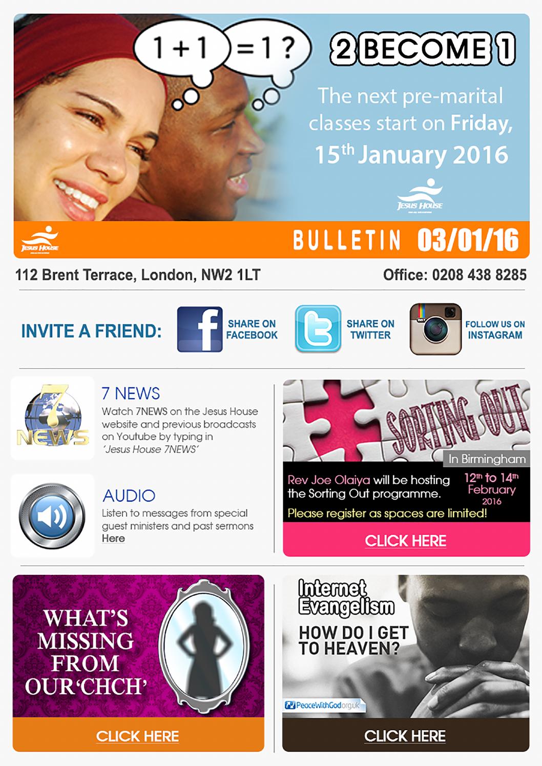 Jesus House Bulletin 030116 by Jesus House - Issuu