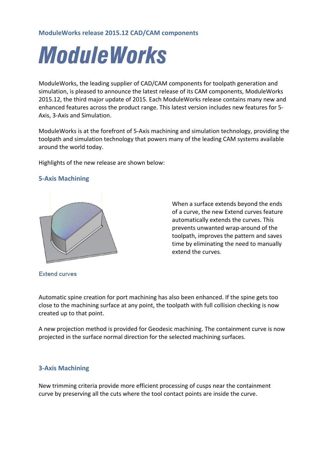 ModuleWorks Press release - ModuleWorks release 2015.12 CAD/CAM ...
