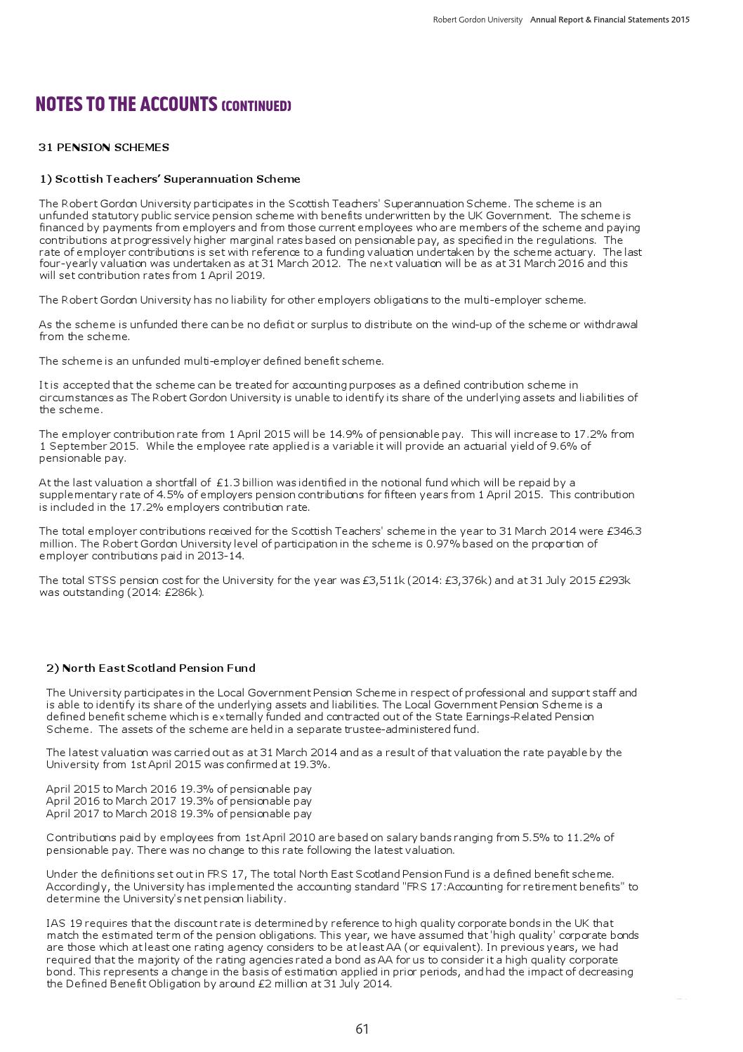 RGU Annual Report & Fnancial Statements 2015 by The Robert Gordon ...