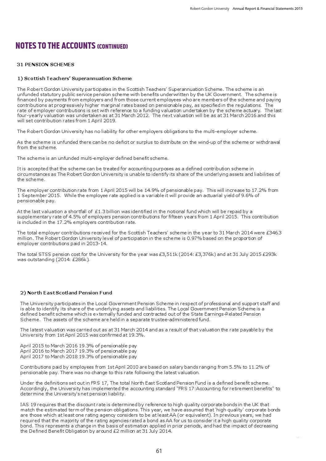 RGU Annual Report & Fnancial Statements 2015 by The Robert Gordon ...