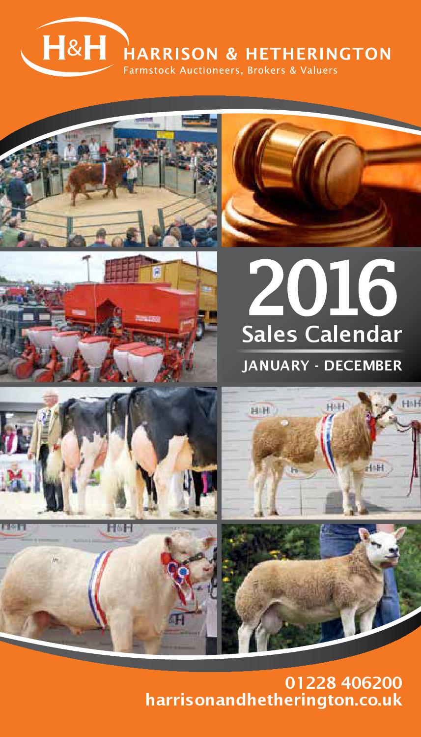 2016 H&H Sales Calendar by Harrison & Hetherington - Issuu