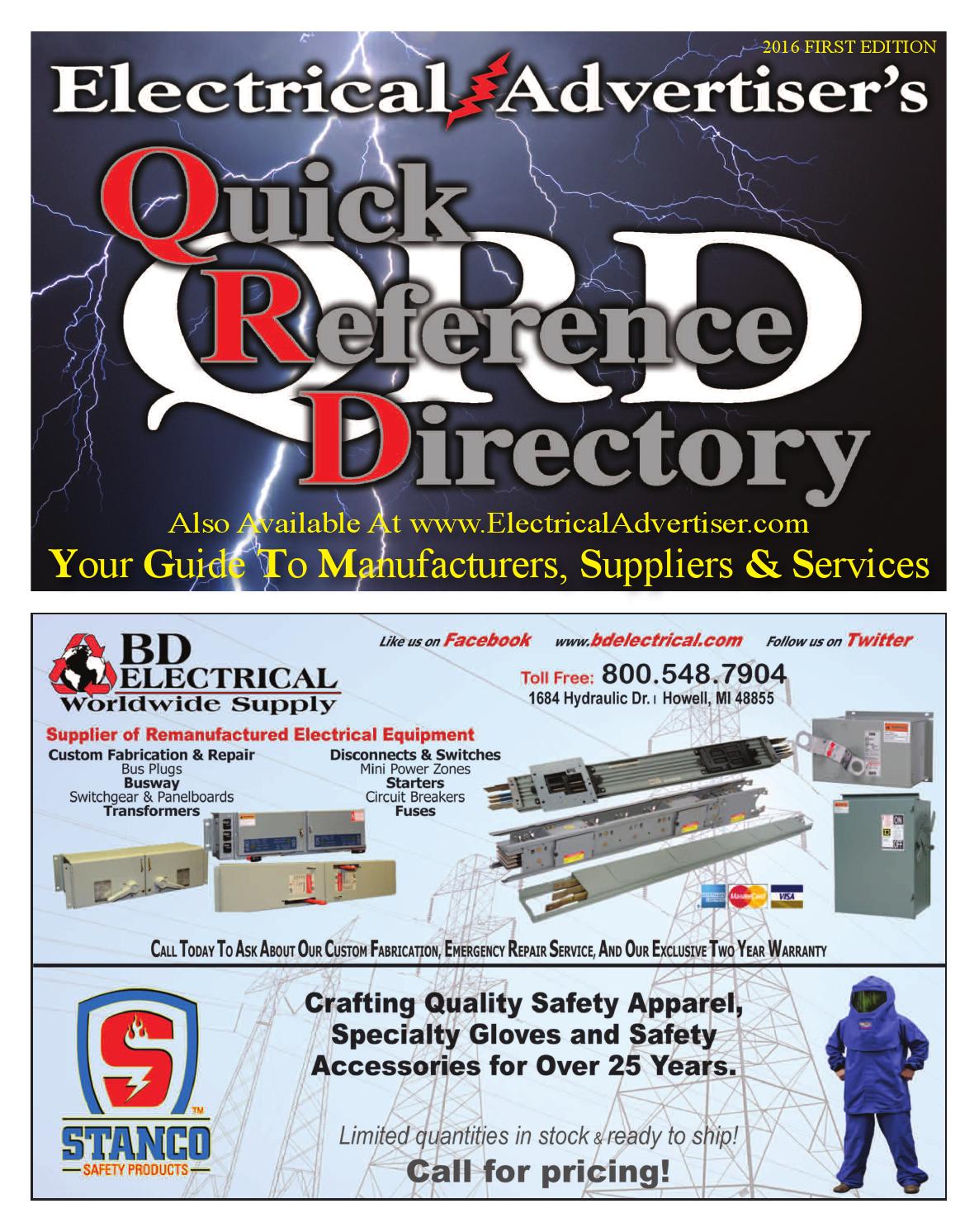 Quick Reference Directory January 2016 by Electrical Advertiser - Issuu