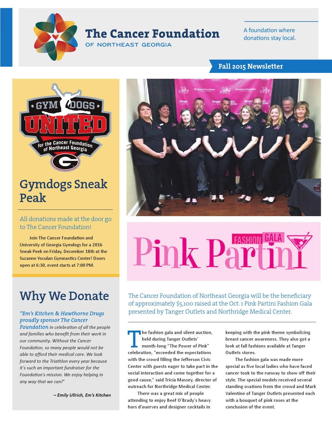 The Cancer Foundation Fall 2015 Newsletter by The Cancer Foundation - Issuu
