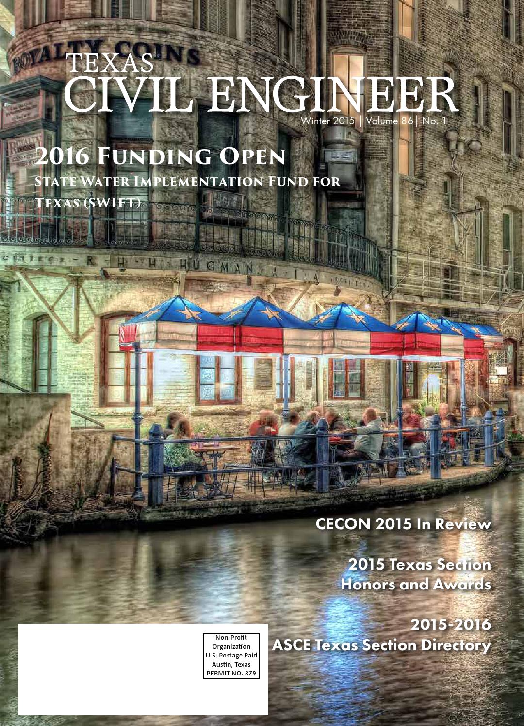 Texas Civil Engineer Magazine Volume 86 Winter Issue #1 by TexasASCE ...
