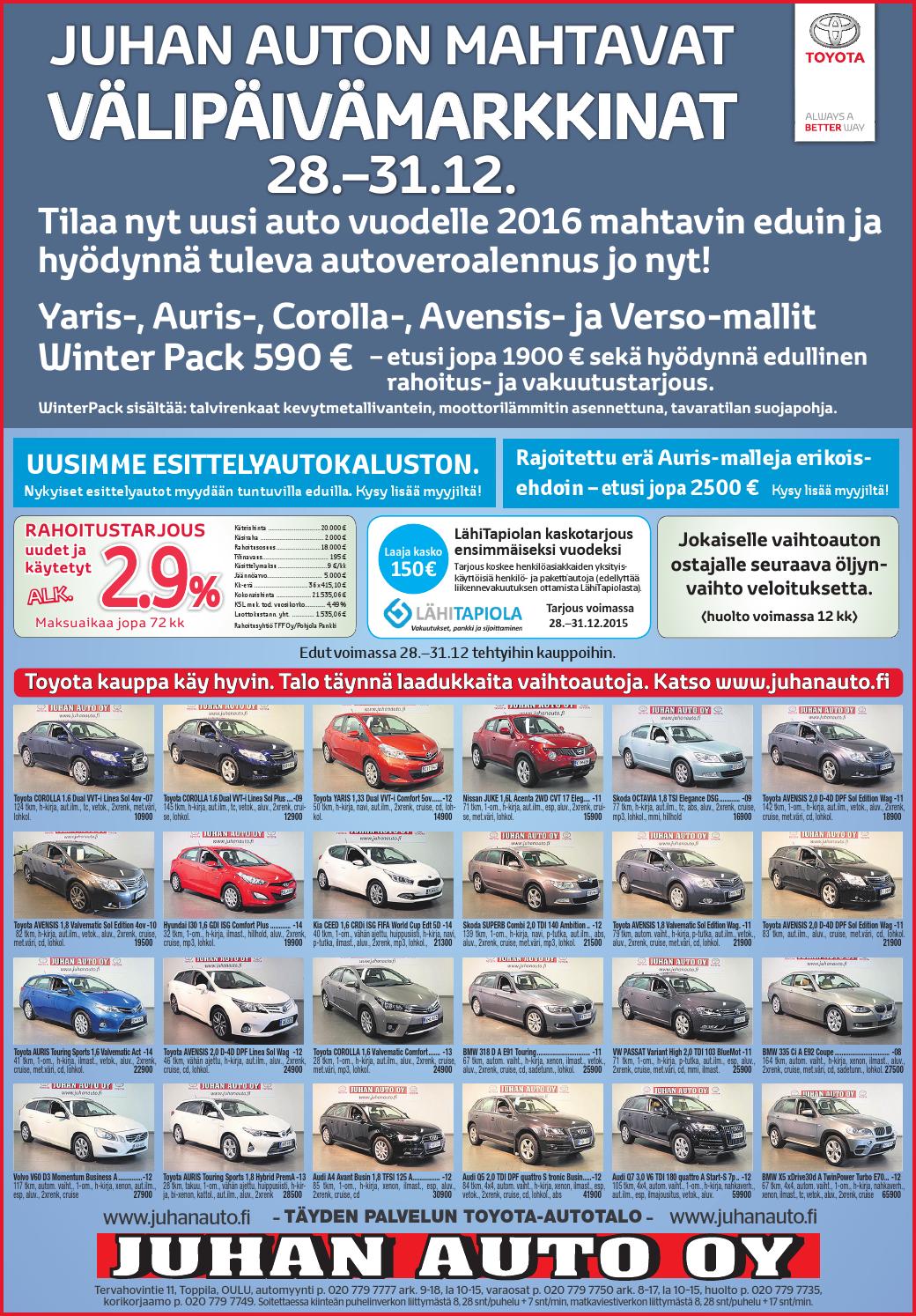 Juhan auto 271215 by Kaleva Oy - Issuu