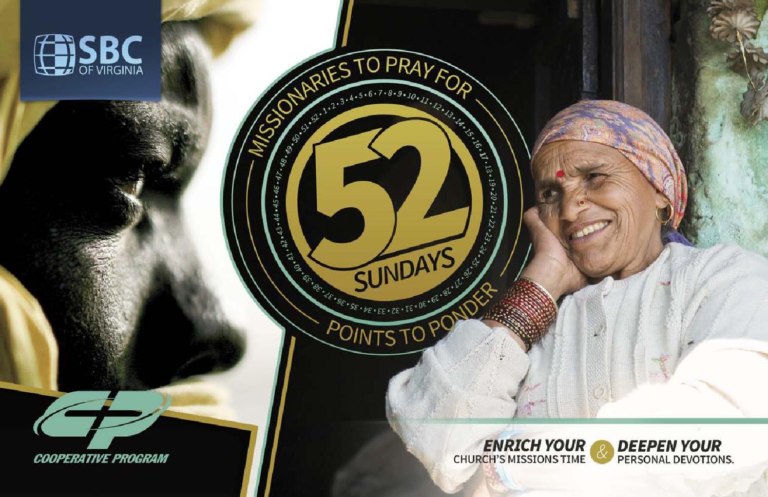 52 Sundays - 2016 by SBC of Virginia - Issuu