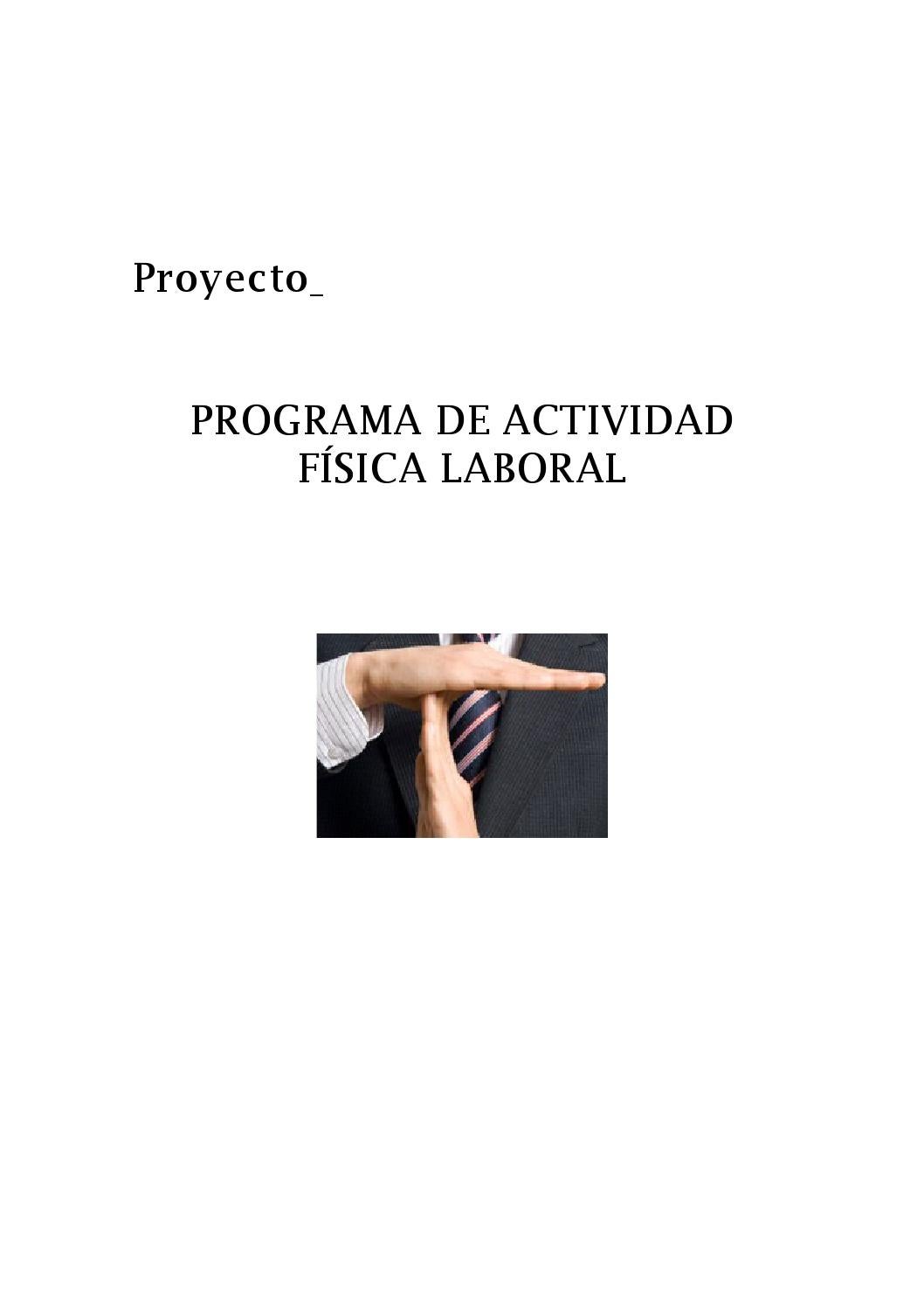 Programa de actividad fisica laboral by Luciana Escasena - Issuu