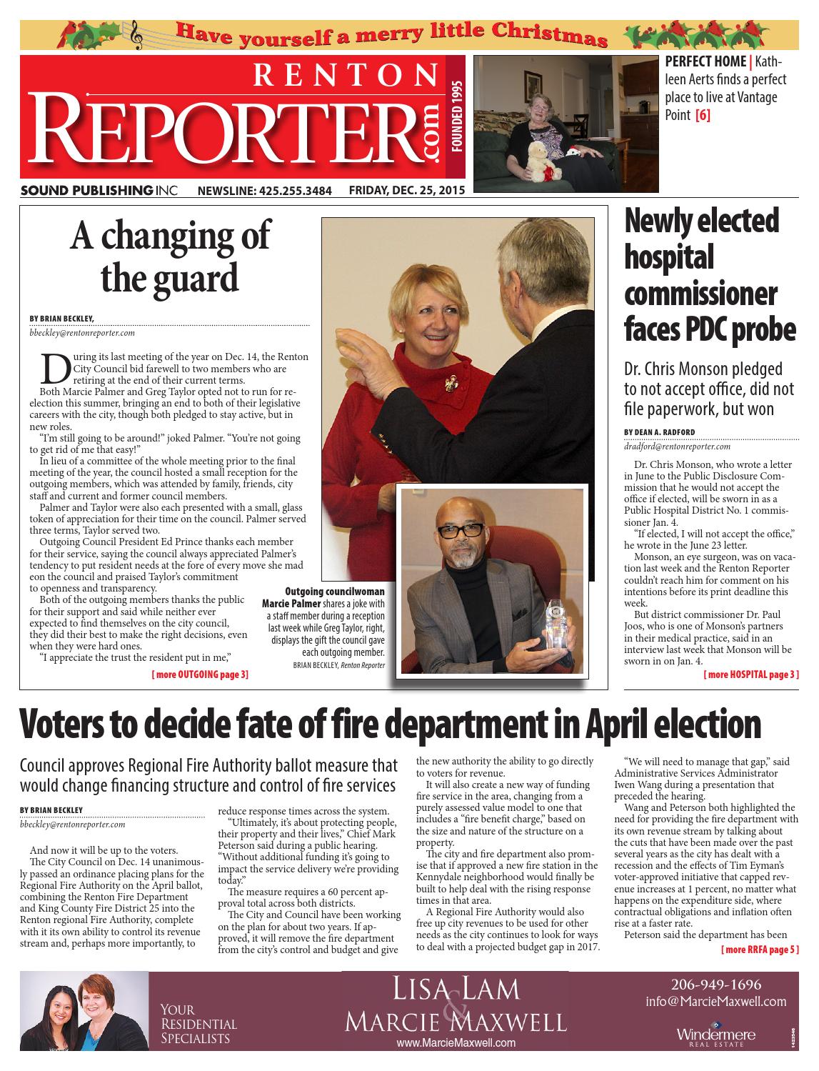 Renton Reporter, December 25, 2015 by Sound Publishing - Issuu