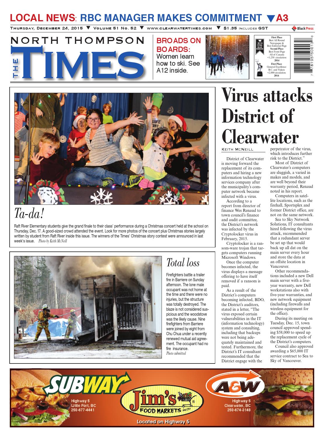 Clearwater Times, December 24, 2015 by Black Press Media Group - Issuu