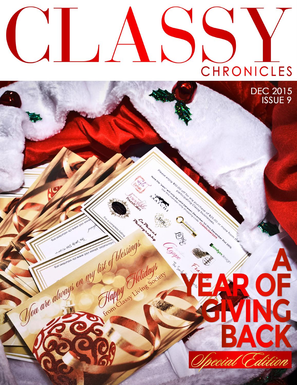 Classy Chronicles, January 2016, Issue 9 by Classy Living Society - Issuu