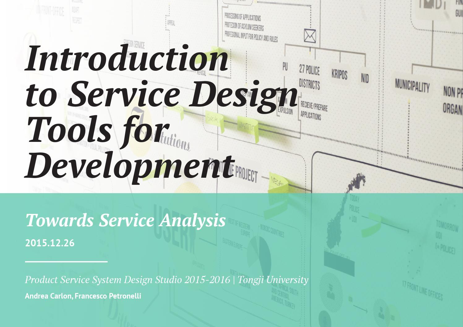 20151226 service design tools for development by Francesco Petronelli ...