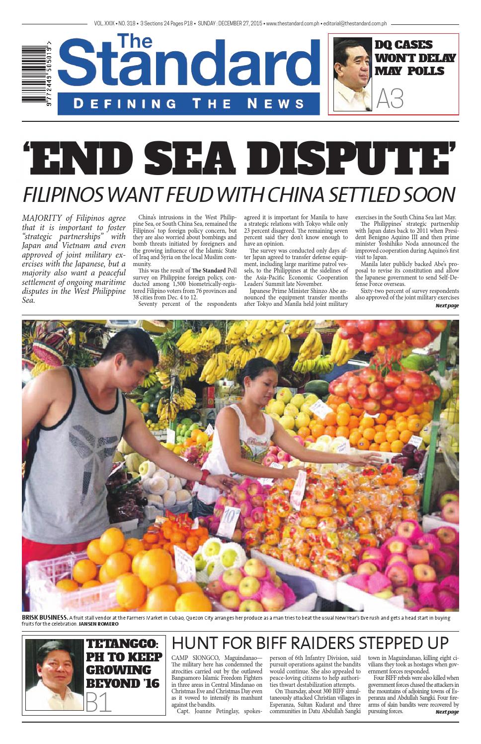 The Standard - 2015 December 27 - Sunday by Manila Standard - Issuu