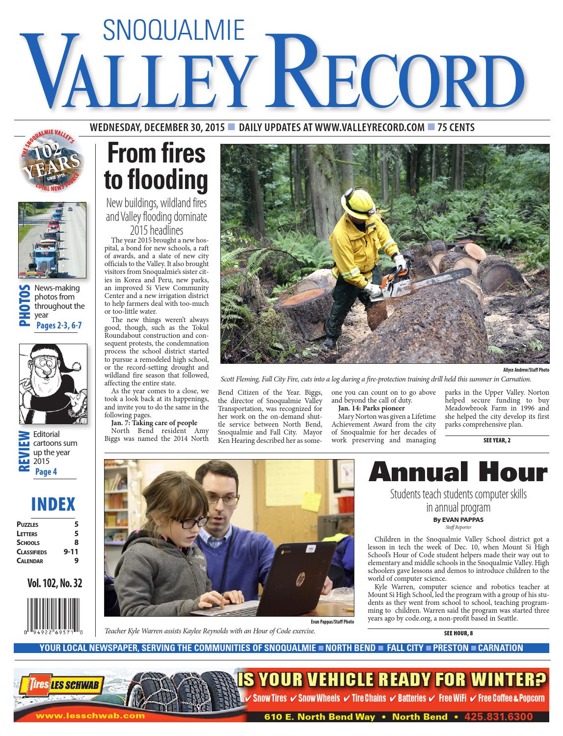 Snoqualmie Valley Record, December 30, 2015 by Sound Publishing - Issuu