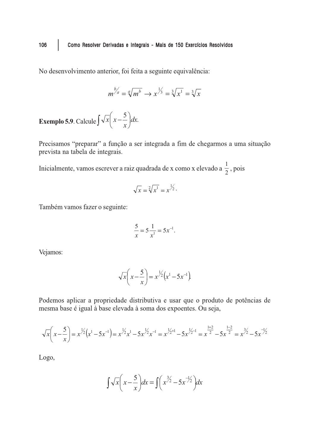 Como resolver derivadas e integrais mais de 150 exercícios resolvidos ...