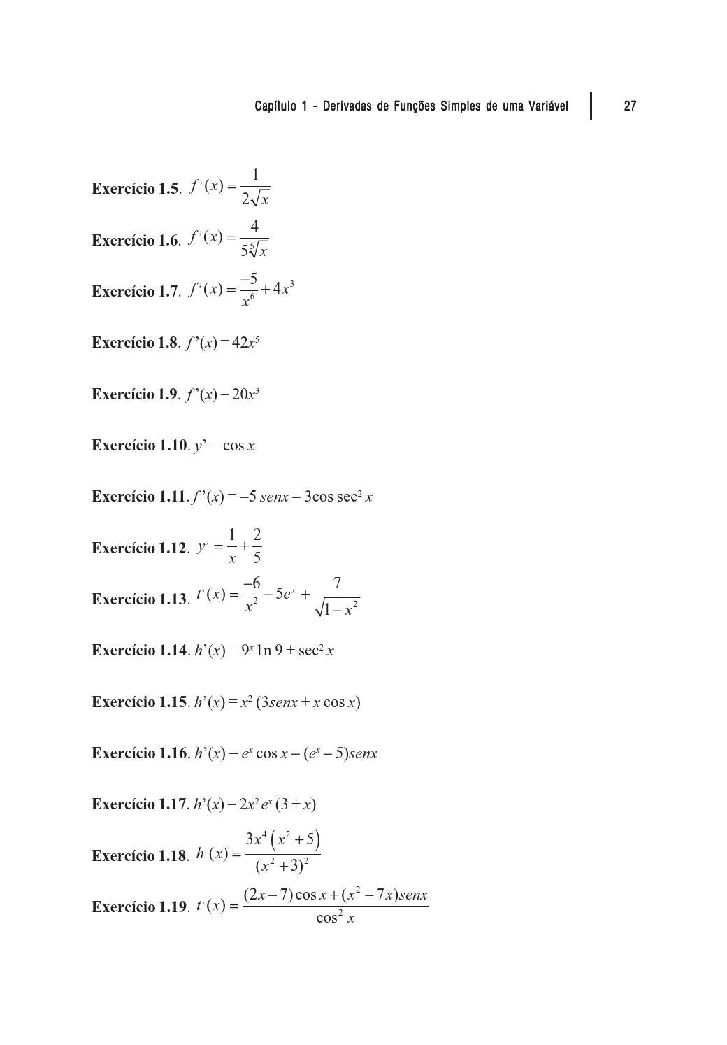 Como resolver derivadas e integrais mais de 150 exercícios resolvidos ...