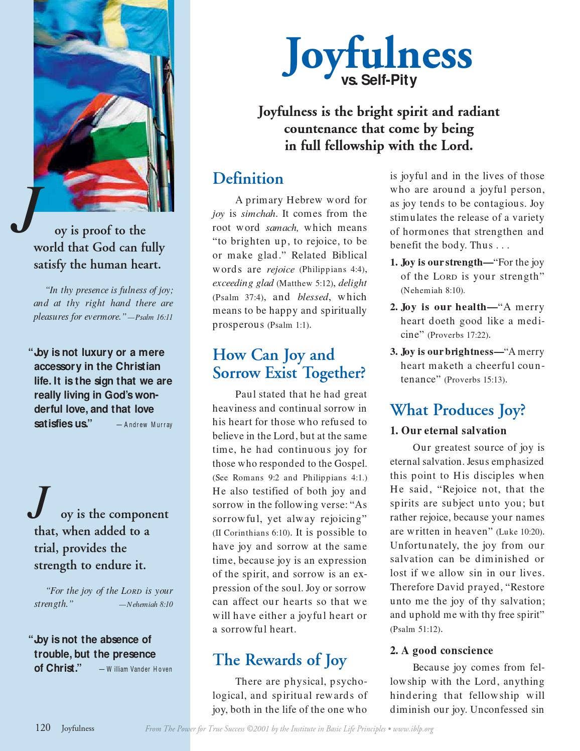 Joyfulness by Institute in Basic Life Principles - Issuu