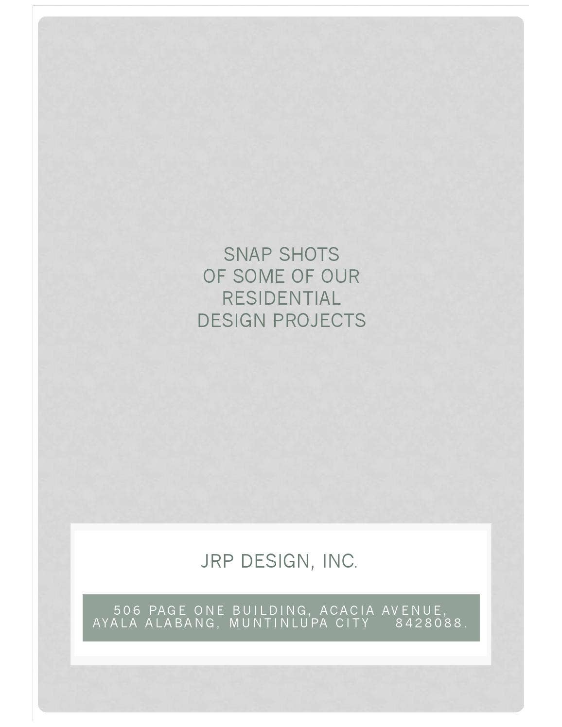 JRP DESIGN, INC. PROJECT PORTFOLIO by Anna Abueva - Issuu