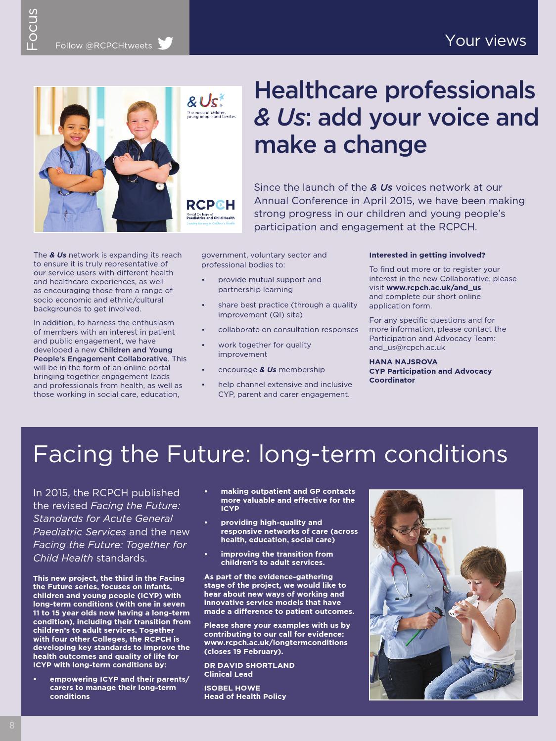 RCPCH Focus - Winter 2015 by Royal College of Paediatrics and Child ...