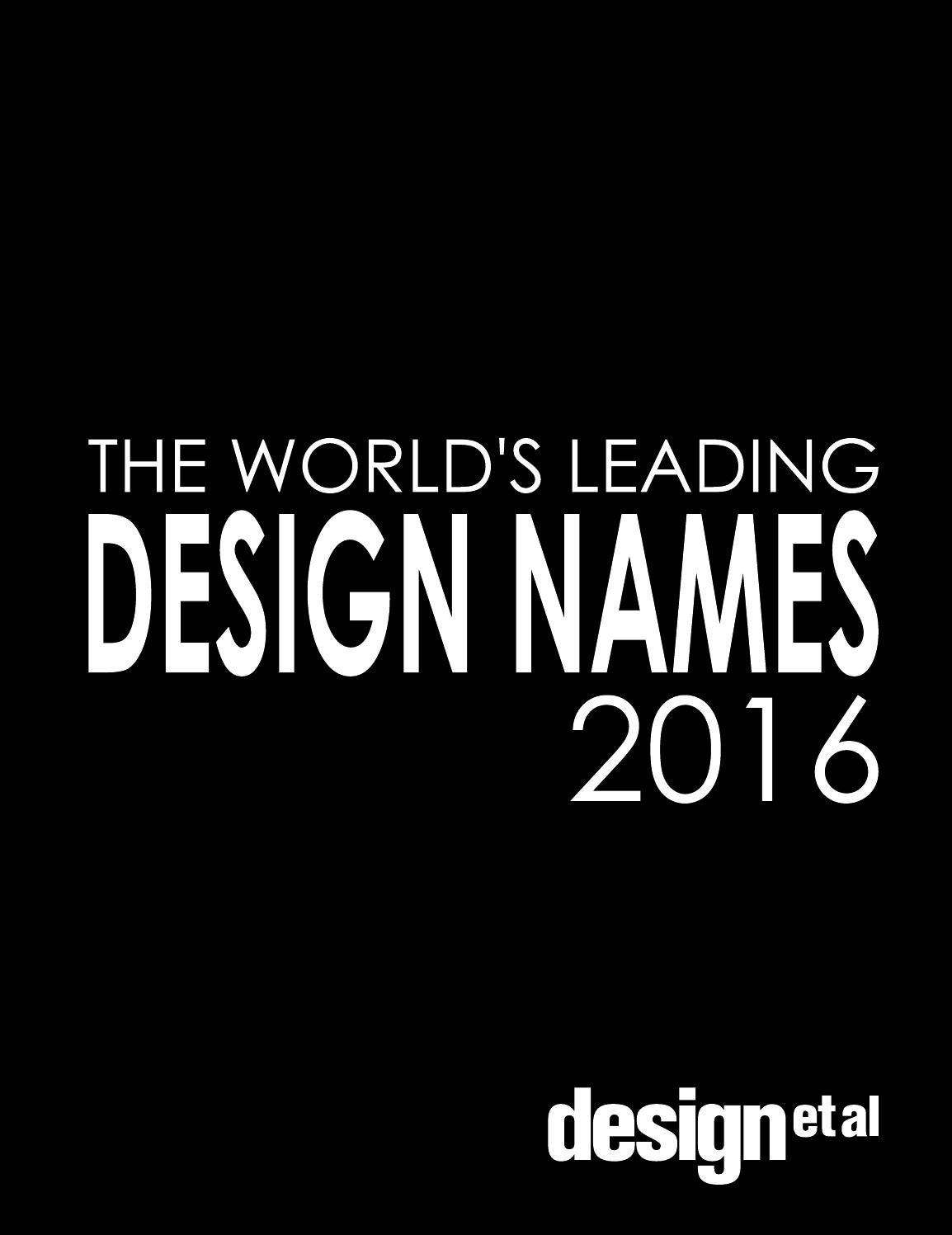 The World's Leading Design Names by design et al - Issuu
