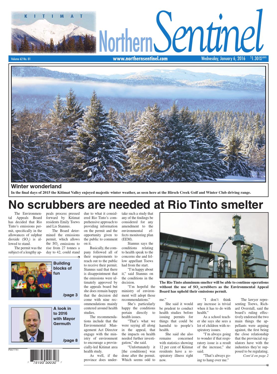 Kitimat Northern Sentinel, January 06, 2016 by Black Press Media Group ...