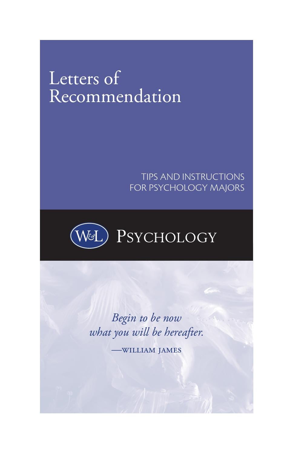 Washington and Lee University Psychology Recommendations by Washington ...