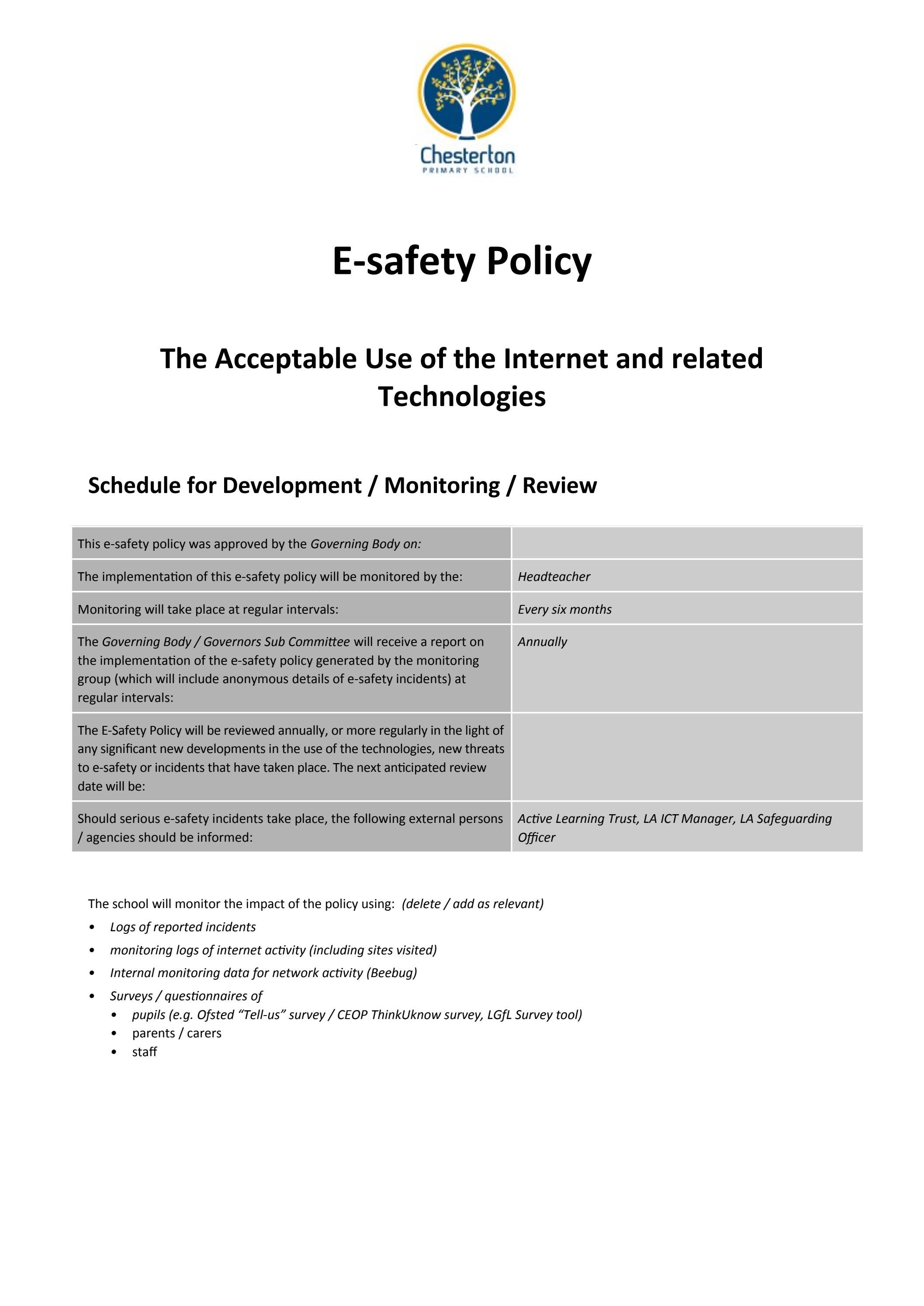 E-Safety Policy by Schudio - Issuu
